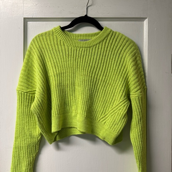 Urban Outfitters | Sweaters | Urban Outfitters Neon Green Ribbed ...